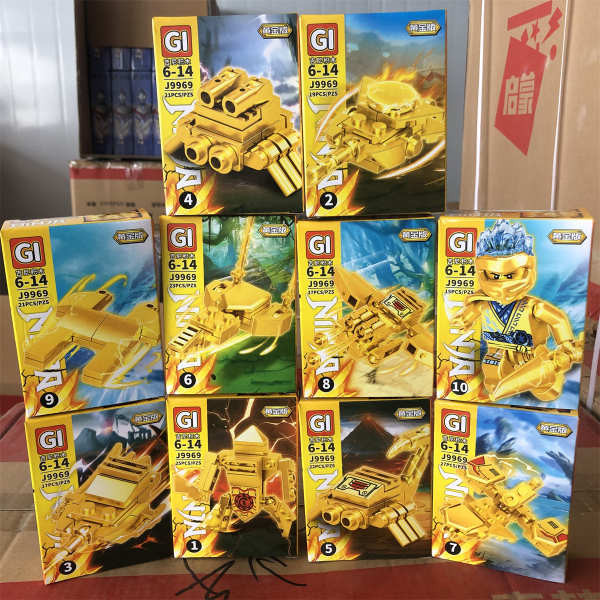 lego brick lego ninjago Genie 9969 Phantom Gold Ninja Mecha Warframe 10 ...
