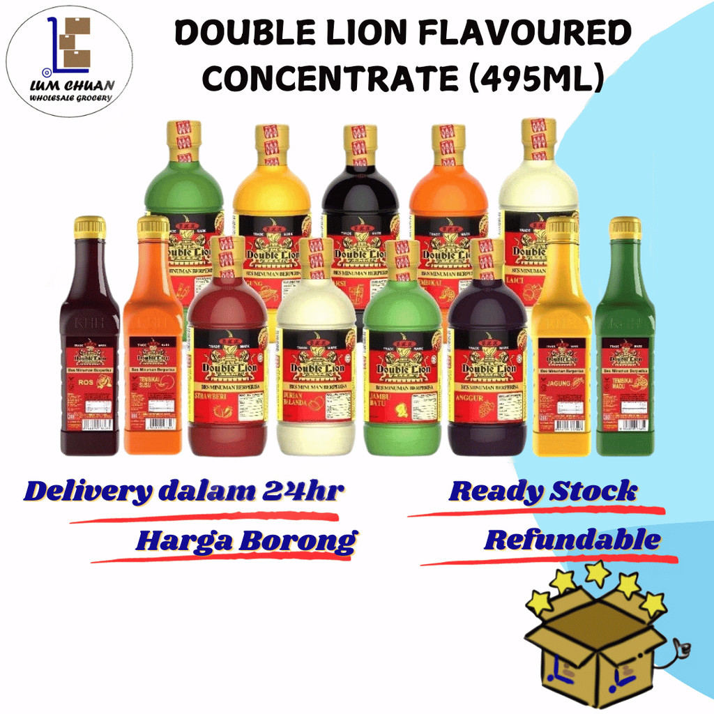 Double Lion Flavoured Concentrade / Bes Minuman Berperisa 495ML ...