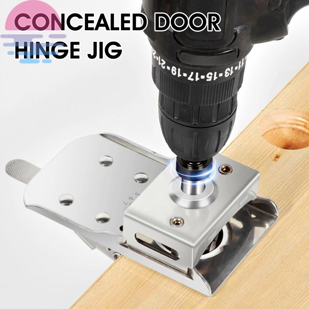 Concealed Door Hinge Jig 35mm Stainless Steel Locking Cabinet Hinge Jig ...