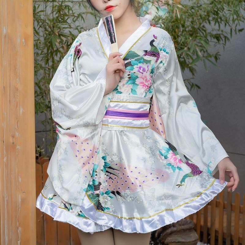 Peacock Kimono Suit Traditional Formal Costume Female Stage Performance ...