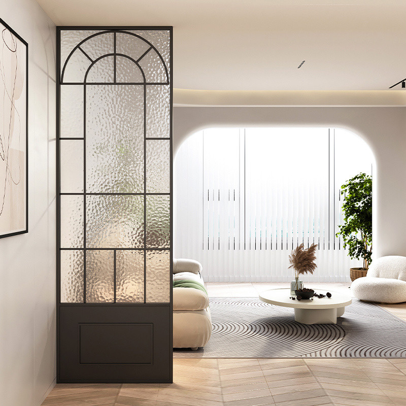 Cream Style French Art Changhong Glass Screen Retro Partition Wall ...