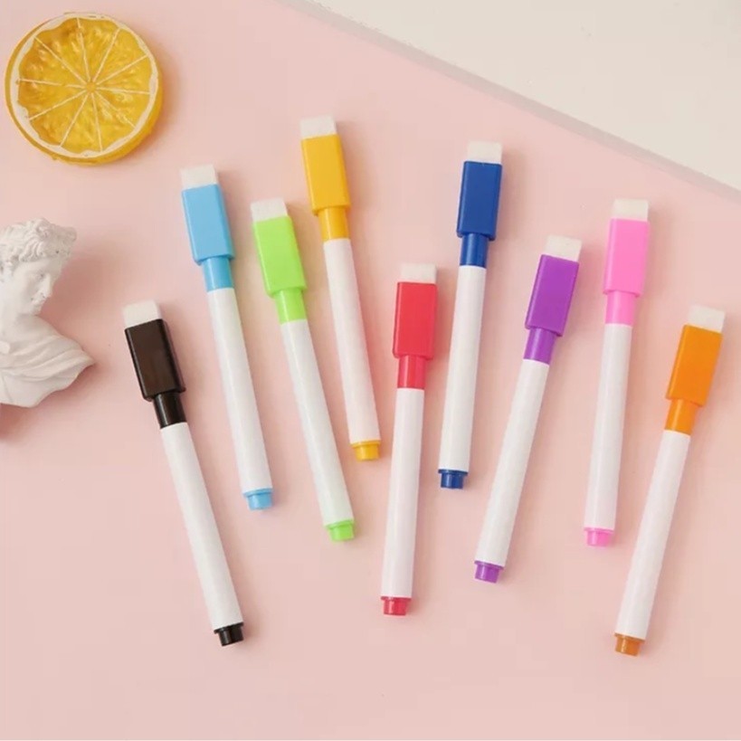 Ready Stock White Board Marker Pen with Eraser Non Magnetic Mini ...