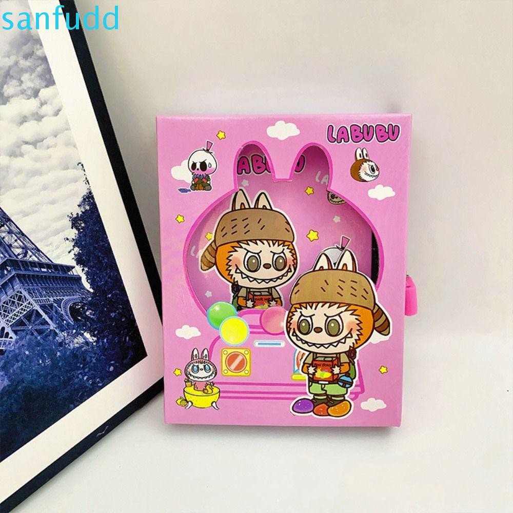SANFUDD Labubu Mini Notebook, Color Page Cartoon Labubu Diary Notepad ...