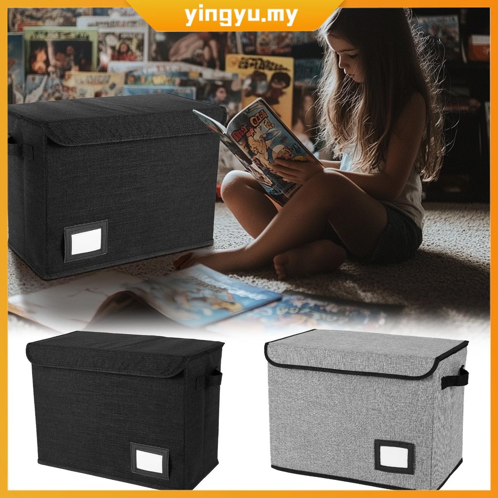 Comic Book Storage Box Foldable Comic Book Bin Washable Integrated ...