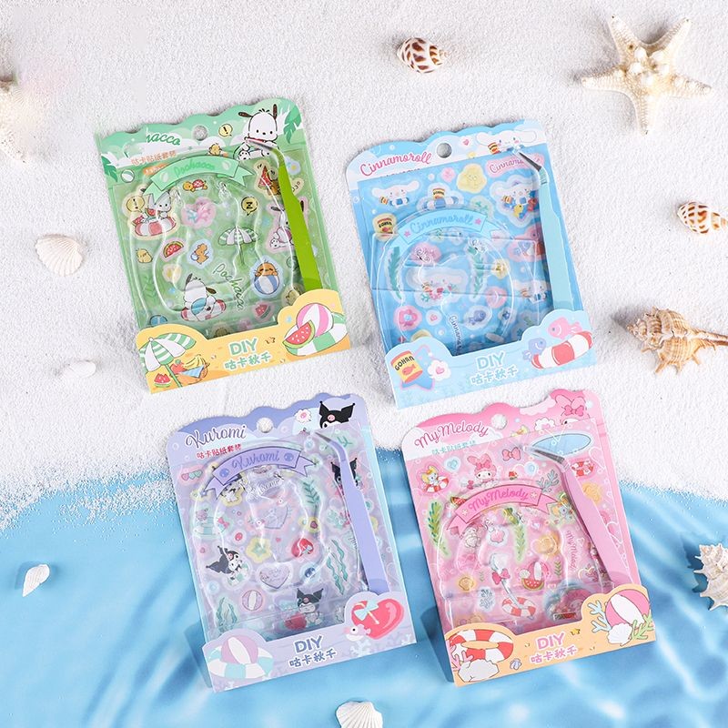 Sanrio Goo Card Sticker Set Cute Student Melody Sticker Handbook ...