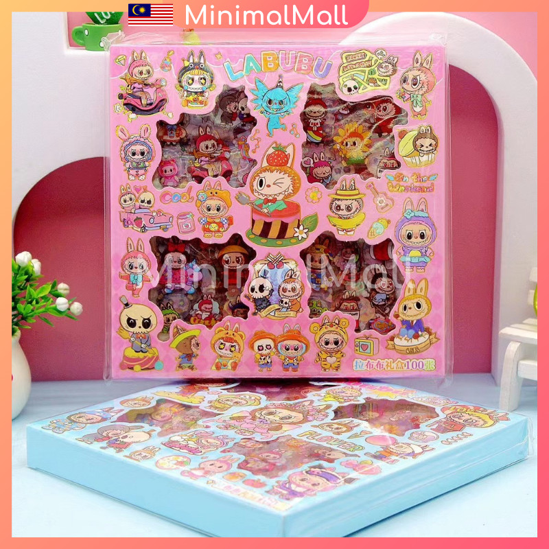 LOCAL!! Non-Repeat 100PCS Waterproof Labubu The Monster Sticker Set ...
