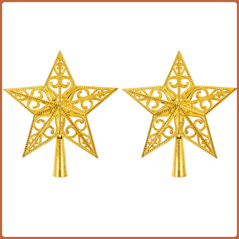 【Ready Stock】 Five-pointed Tree Topper Christmas Star Ornament ...