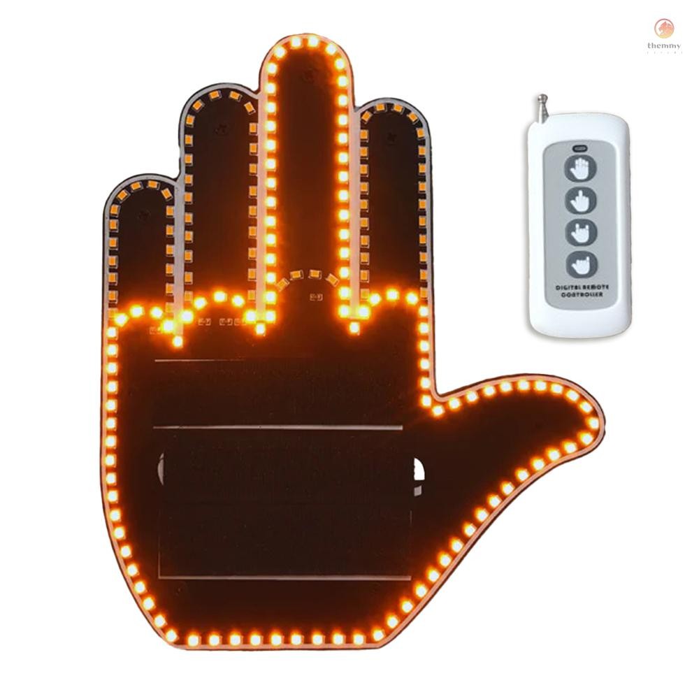 Middle Finger Car Light Gesture Led Lights Interior Cool Funny Car ...