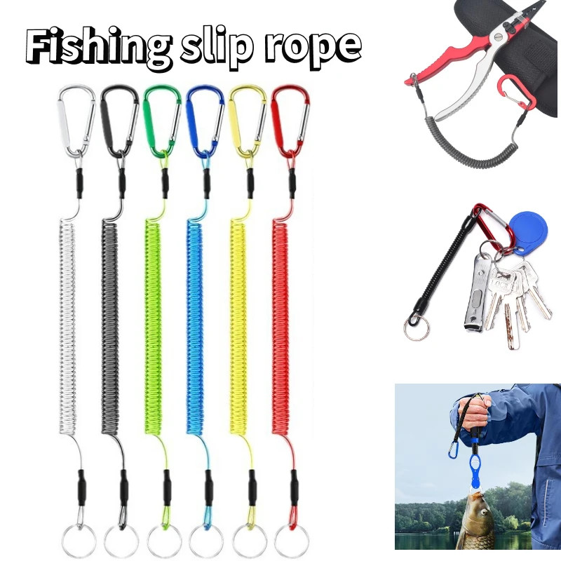 1.2m Fishing Rope, Spiral Design Safety Line for Fishing Tools, Durable ...