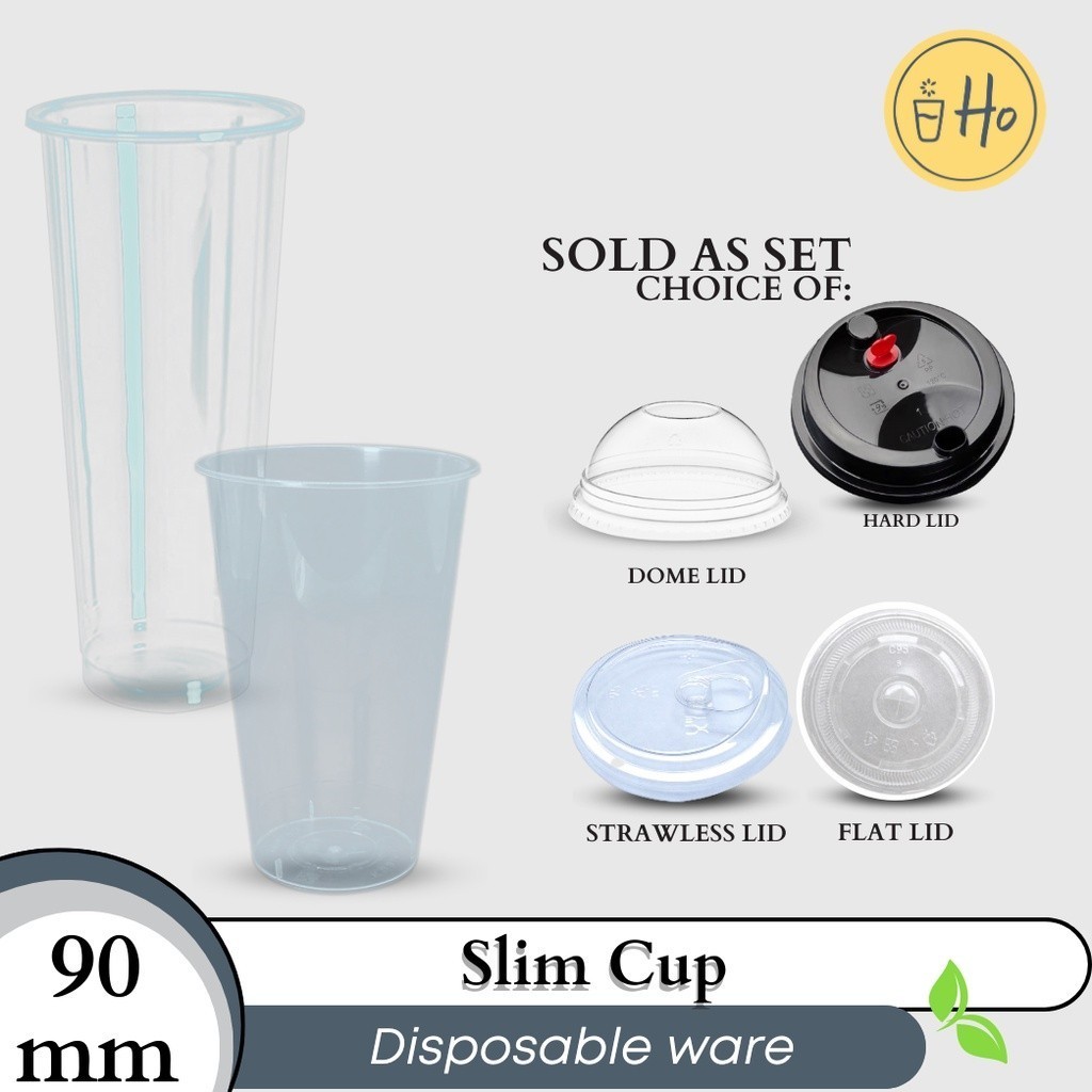 Slim Cup 90mm with Lids (100pcs / Bundle) | Shopee Malaysia