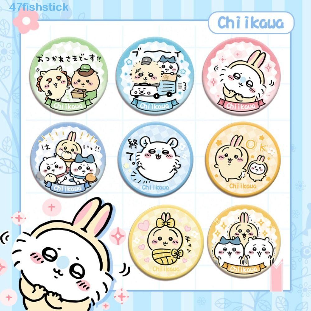 FISHSTICK Anime Chiikawa Pin, Rakko Breastpin Hachiware Brooch ...