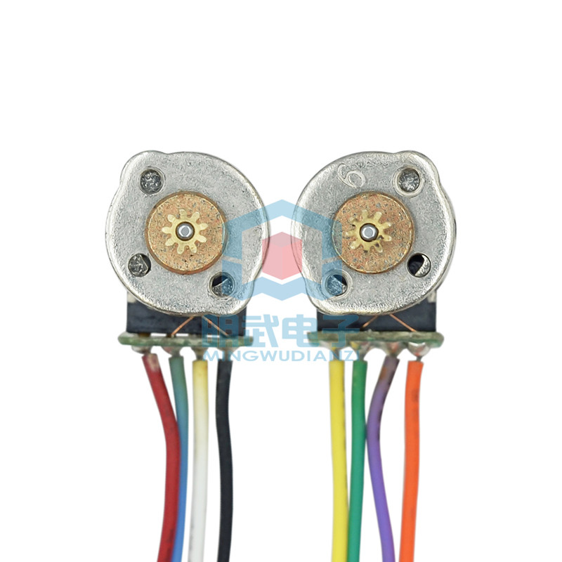 8mm Micro Stepper Motor One Pair With Teeth Two Phase Four Wire Stepper ...