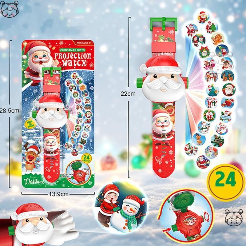 Christmas 3D Projection Anime Figure Children Electronic Watch 3D Santa ...