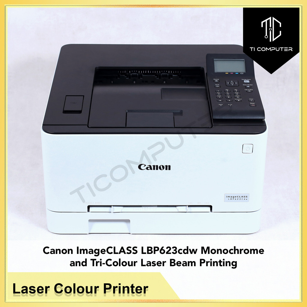 Canon ImageCLASS LBP623cdw Monochrome and Tri-Colour Laser Beam Printing with Wireless ...