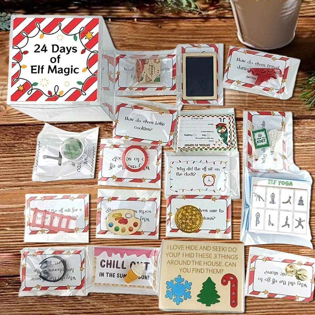 24 Days Countdown Activities Props Kit Fun Activities Accessories Set ...