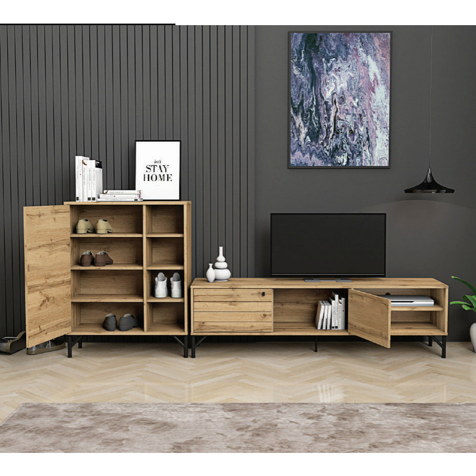 1.2m/1.6m Tv Console TV Cabinet with Legs Shoe Cabinet Shoe Storage ...