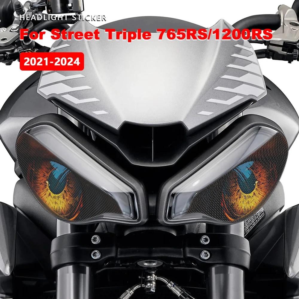 Headlight Sticker Waterproof Motorcycle Decals for Street Triple 765 RS ...