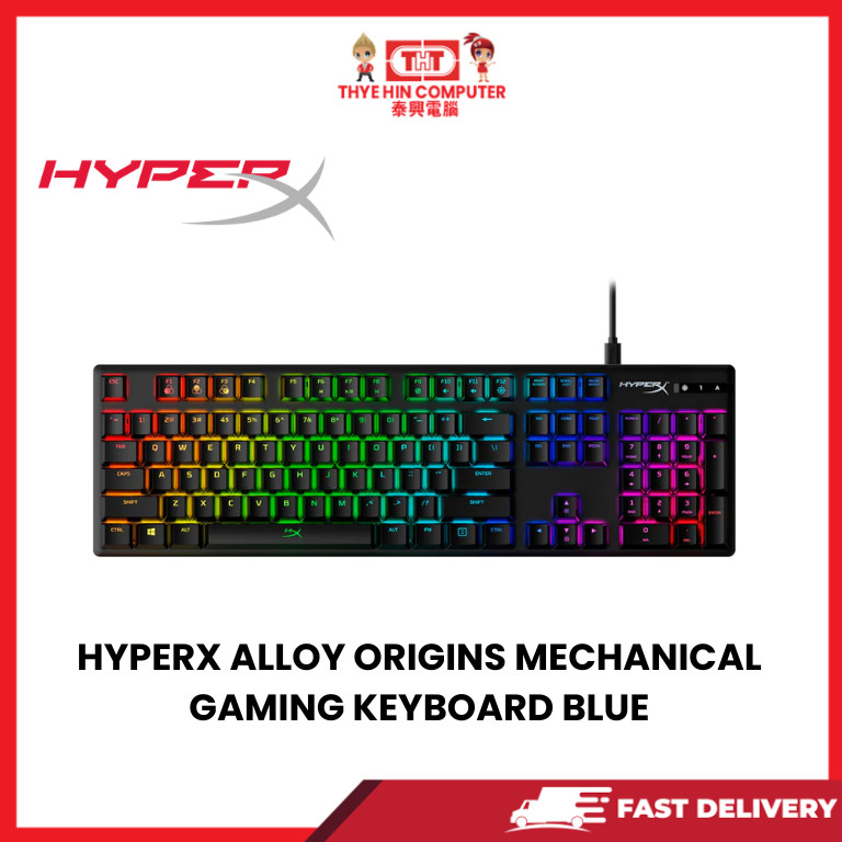 HYPERX ALLOY ORIGINS MECHANICAL GAMING KEYBOARD BLUE | Shopee Malaysia