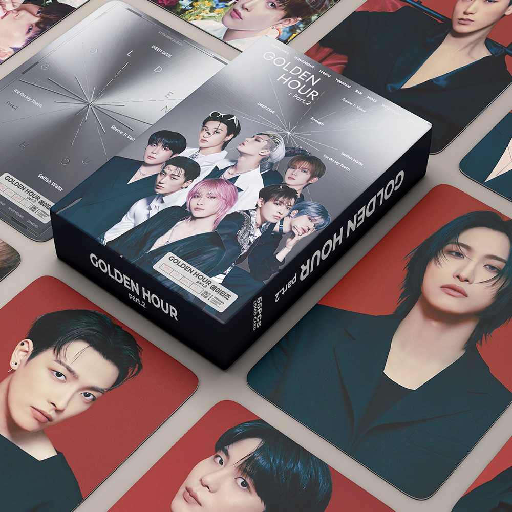 55pcs ATEEZ Ice On My Teeth Lomo Cards BIRTHDAY ROYAL Summer Work ...