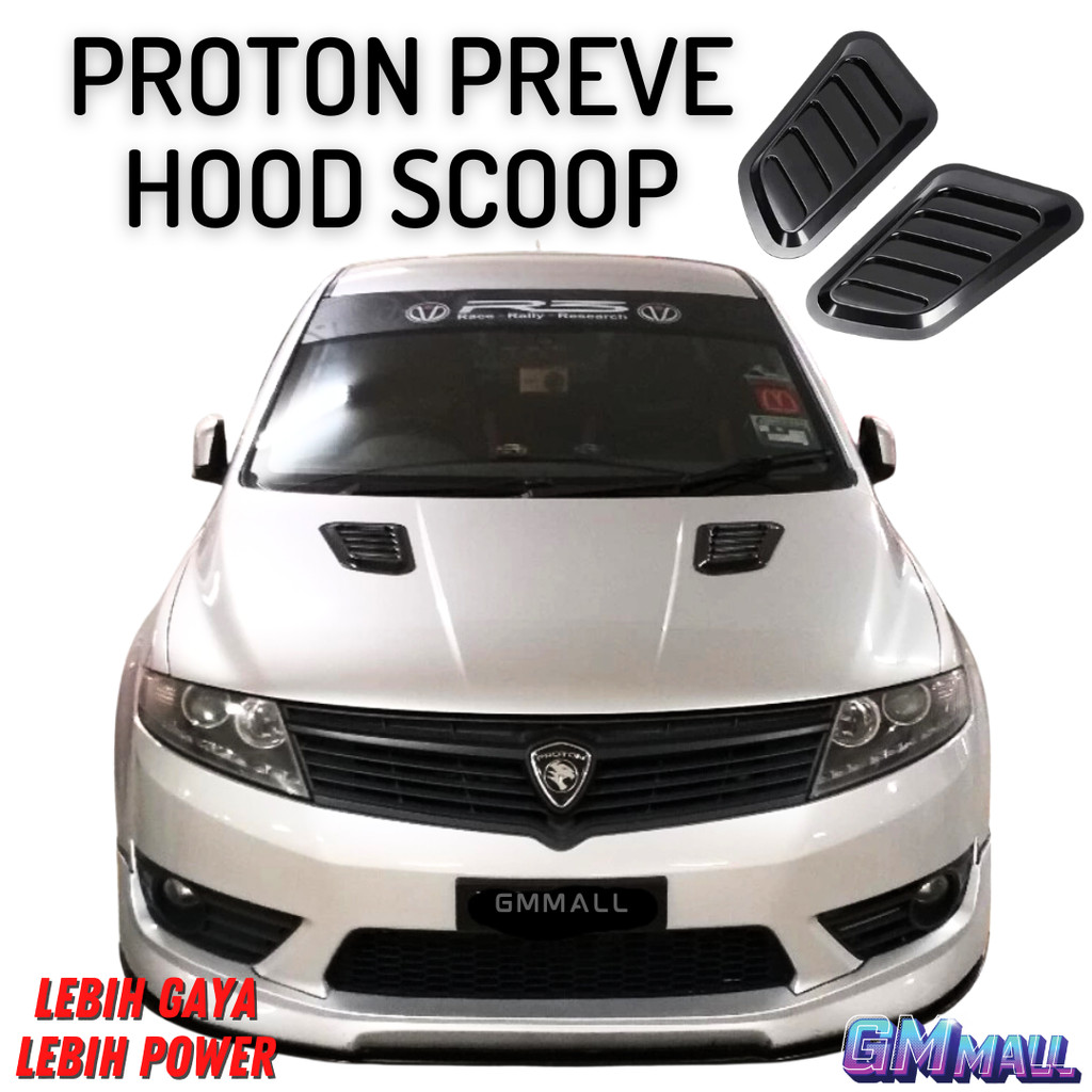 PERODUA PREVE Turbo Air Flow Intake Hood Scoop Vent Bonnet Cover Bonet ...