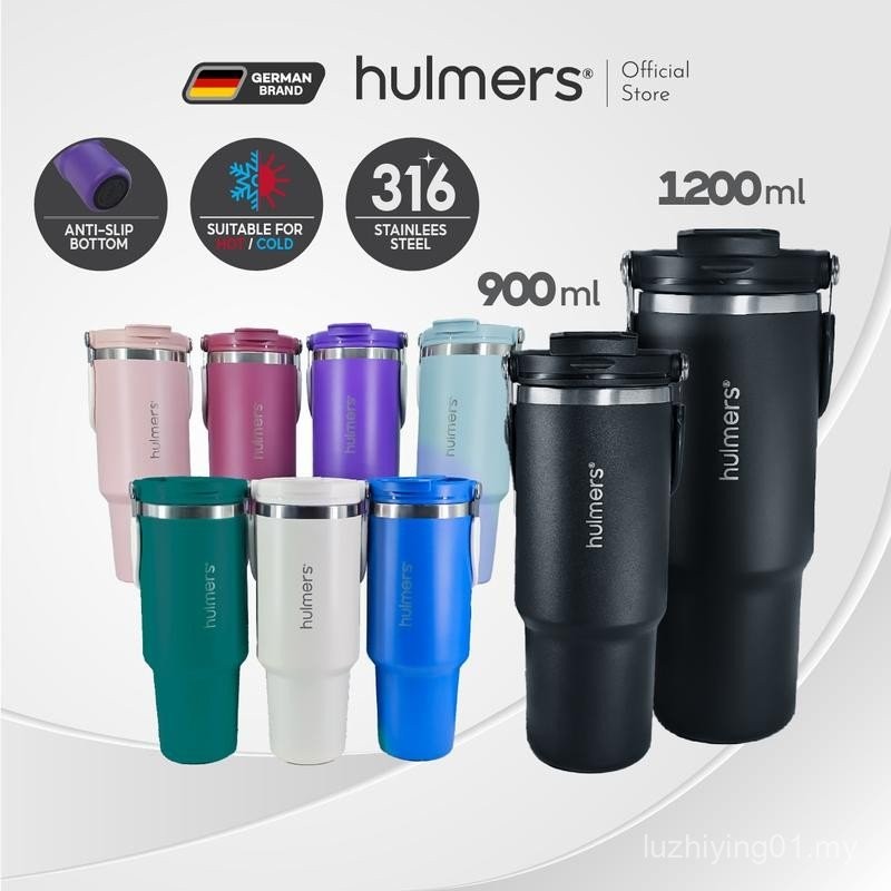 Hulmers - Botol Termos 1200ML/900ML Tumbler Keluli Tahan Karat 316 dengan Pemegang dan Cawan ...