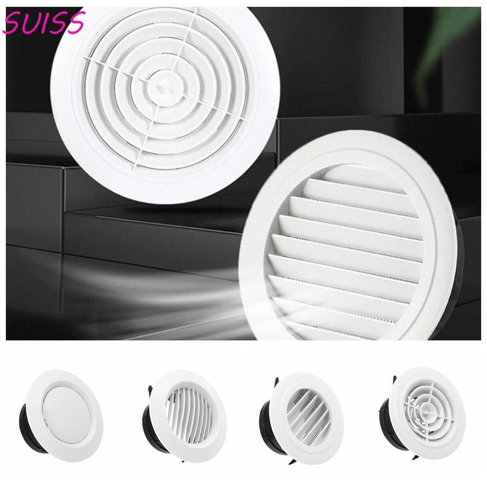SUISS Round Air Vent Extract Valve, 75-200mm White Air Vent Extract ...