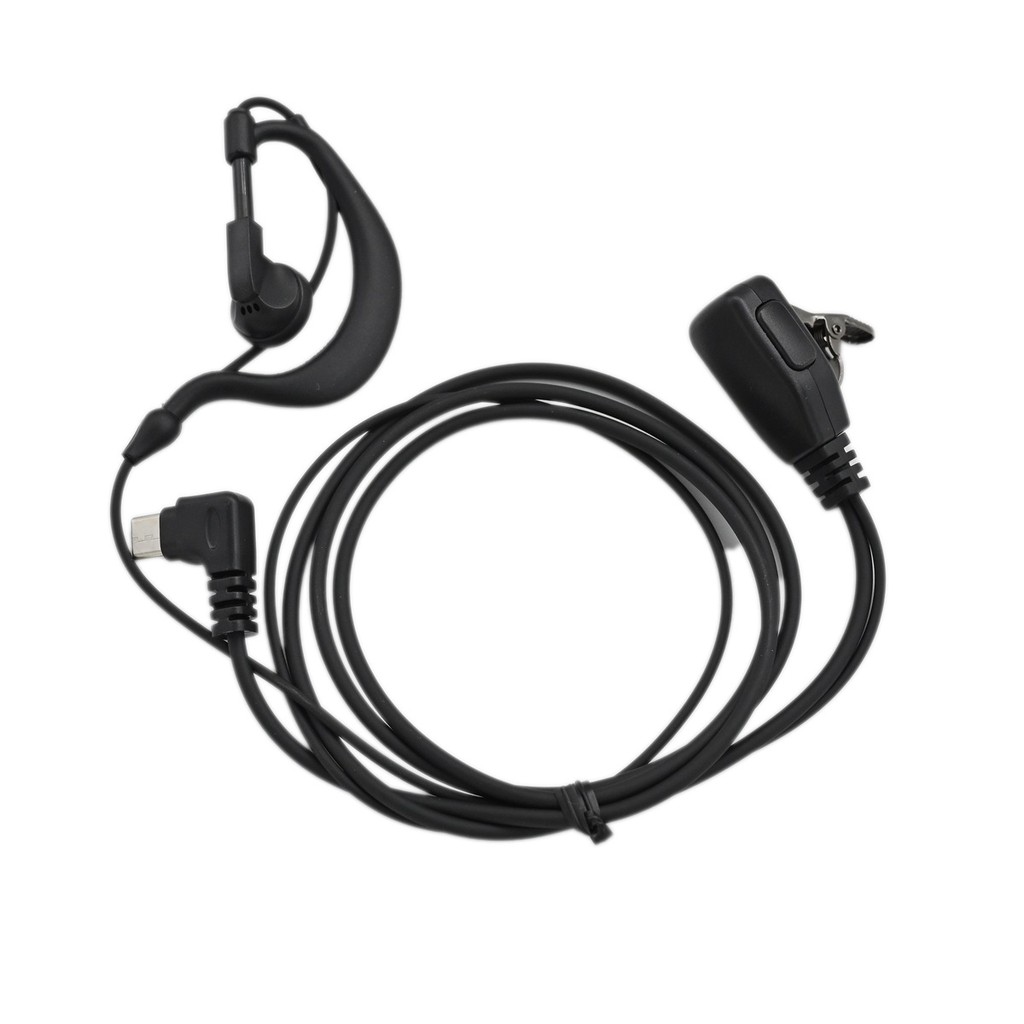Headset USB Type C Plug G Hook Earpiece with Built-in PTT Key Walkie ...