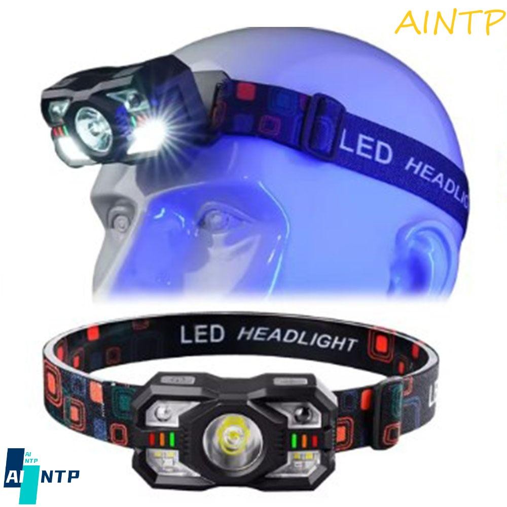AINTP IR Motion Sensor Head Lamp, Rechargeable Adjustable Mode LED ...