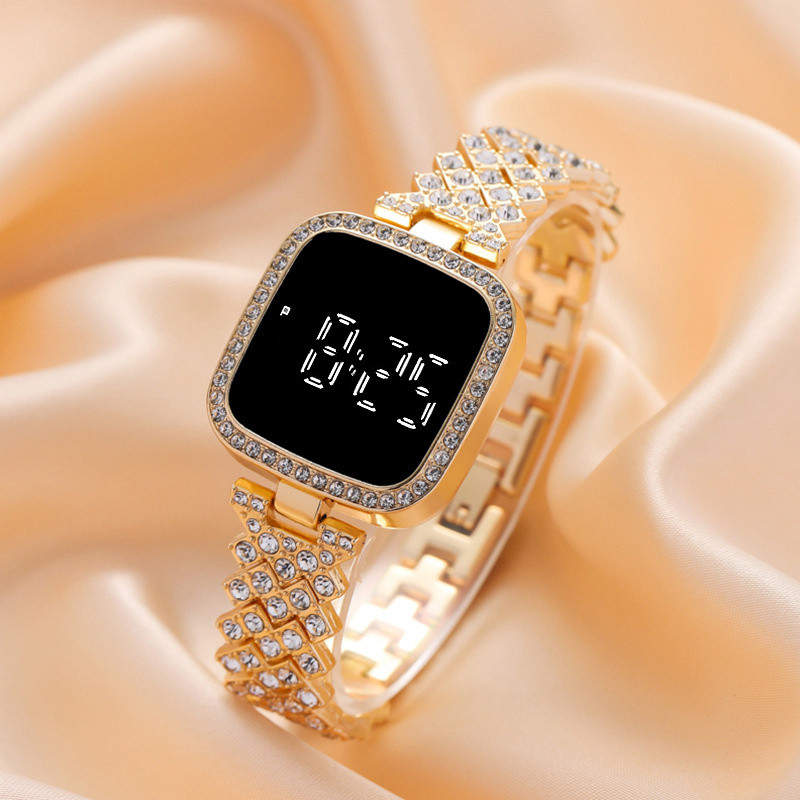 ★Ready Stock★Influencer Ladies Watch Light Luxury Diamond-Studded Niche ...
