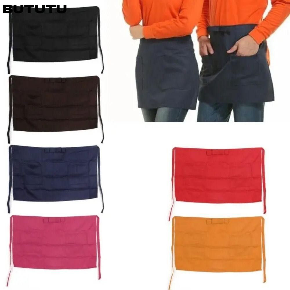 BUTUTU Half Apron, Kitchen Antifouling Short Half Waist Apron, Cleaning ...