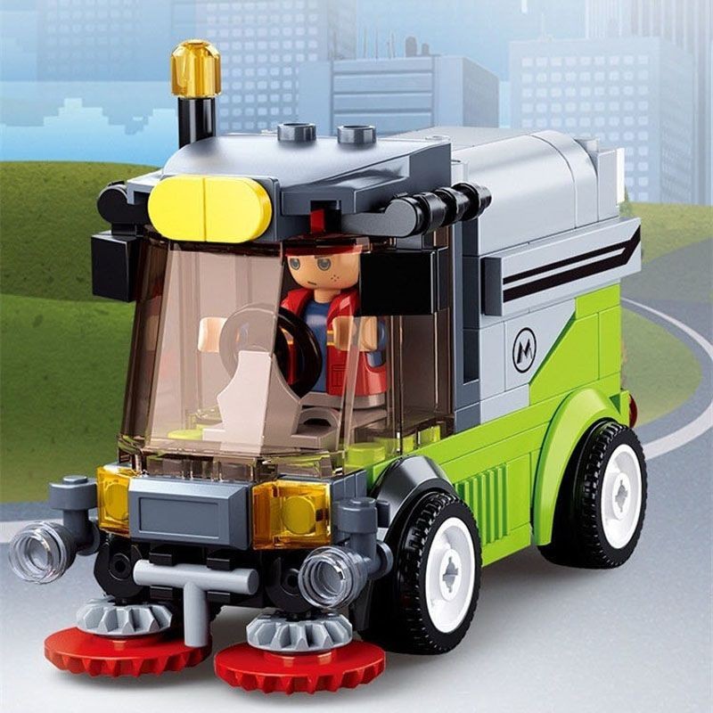 Compatible with Lego Engineering Truck Garbage Sanitation Sweeping ...