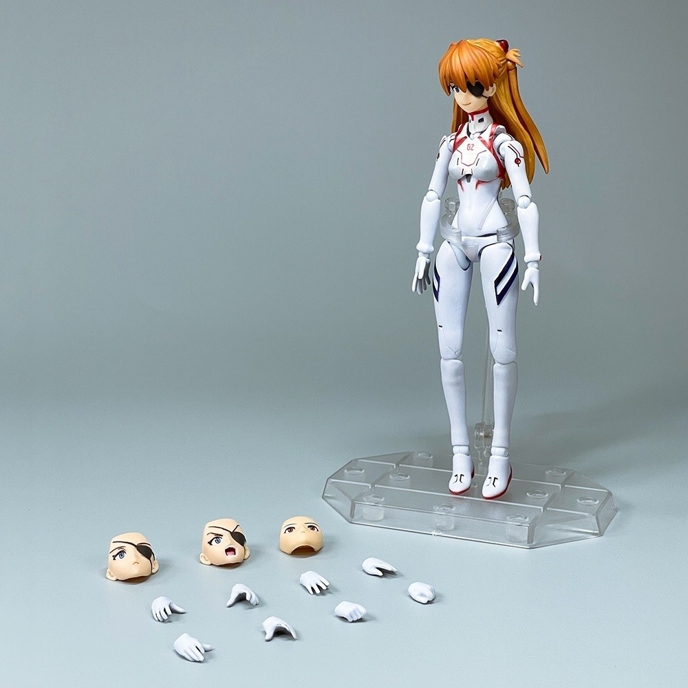 Akam Yamaguchi Style Movable EVA Asuka White Combat Suit Movable Figure ...