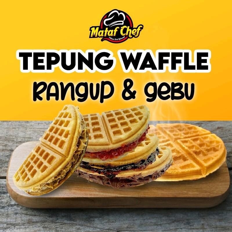 Tepung Waffle Crispy 1kg waffle waffle crispy waffle rangup | Shopee ...