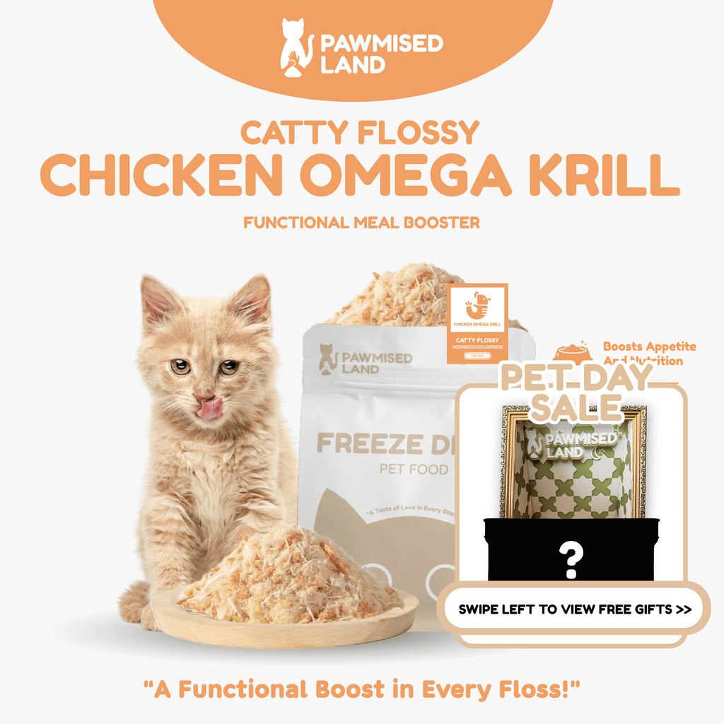 Catty Flossy - Chicken Omega Krill - Functional Freeze-Dried Kibbles ...