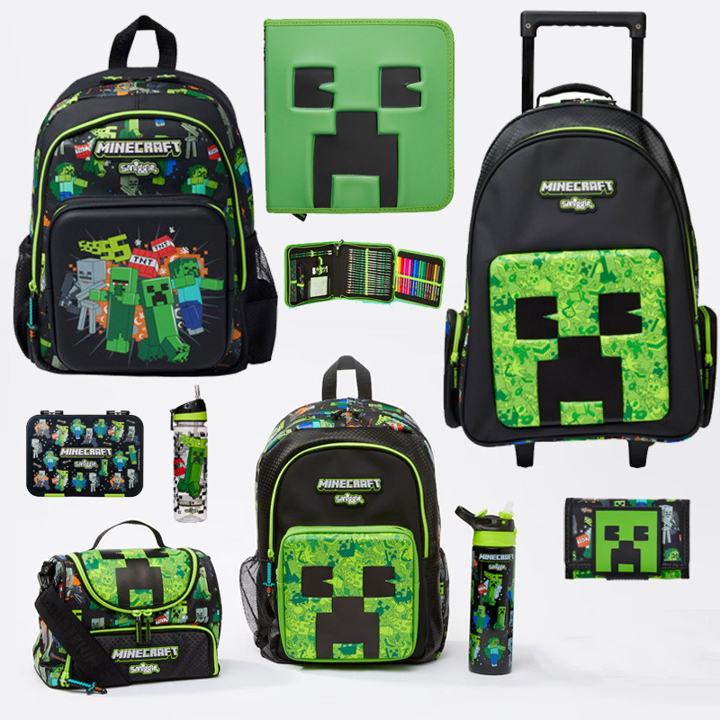 Australia Smiggle Schoolbag Minecraft Cartoon Multifunctional Full ...