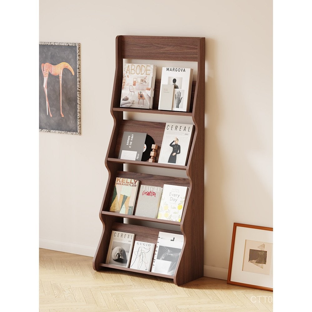 Floor Newspaper Display Rack Magazine Storage Display Rack Bookshelf ...