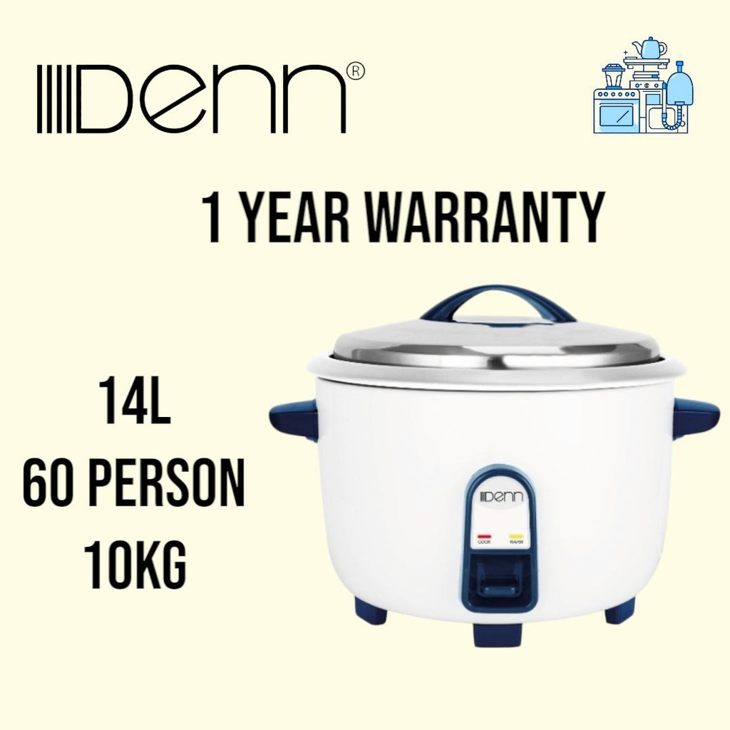 DENN RICE COOKER 14L 60 PERSON 10KG (RC-C140WH) | Shopee Malaysia