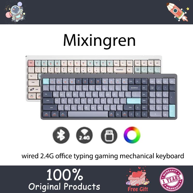 Mixingren YK105 three-mode ultra-thin low-profile shaft wired 2.4G ...