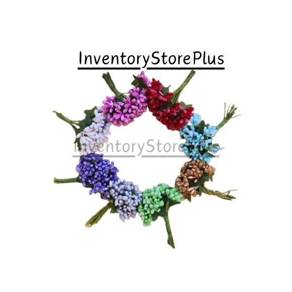 Inti Bunga DIY Kraftangan Stigma Matte Artificial Flowers Stamen/Flower ...
