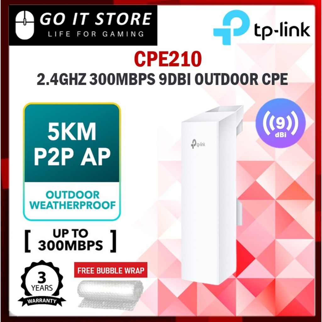 TP-LINK Access Point CPE210 CPE510 CPE710 300MBPS Outdoor CPE Long ...