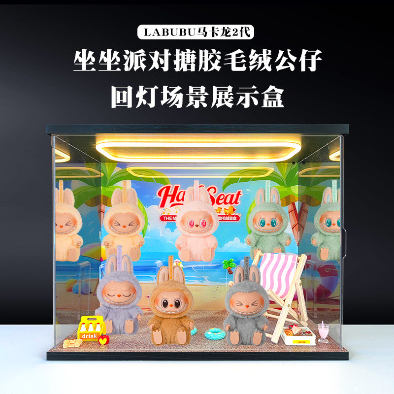 【Ready Stock】labubu Can Open Door Back Type Light Display Box Suitable ...