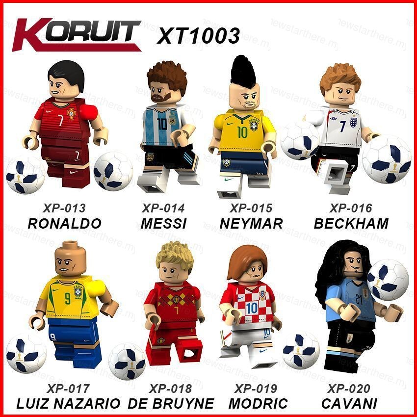 YB2 LEGO Series World Cup Football Star Action Figure Messi Neymar ...