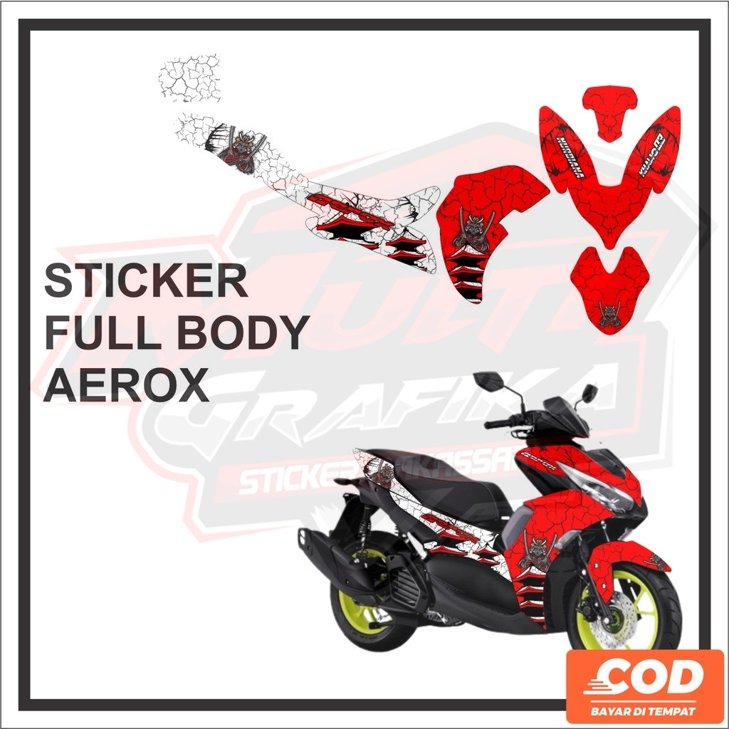 MERAH PUTIH Decal Aerox 155 Connected Full Body Sticker Decal Fullbody ...
