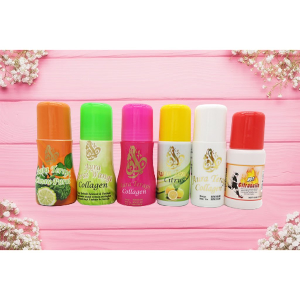 AURA Terapi Collagen Roll On 80ml Minyak Angin Sapu Urut Badan Panas ...