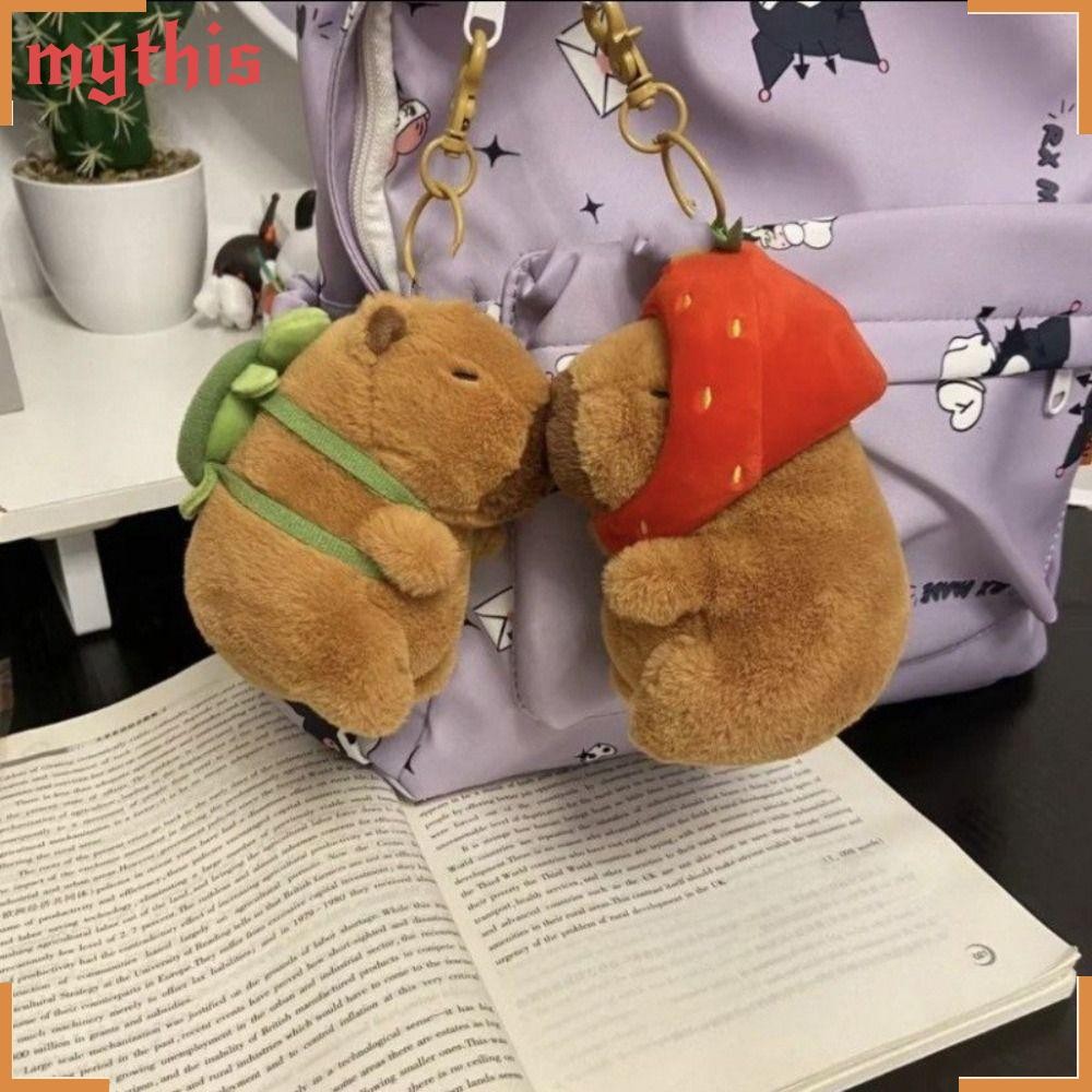 [MYTHIS] Capybara Plush Keychain, Soft Doll Plush Gift Stuffed ...