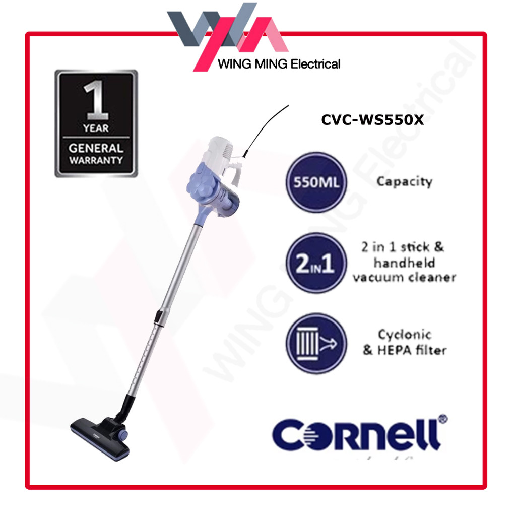 Cornell Blue Bae Series CVC-WS550X Wired Stick Handheld Vacuum Cleaner ...