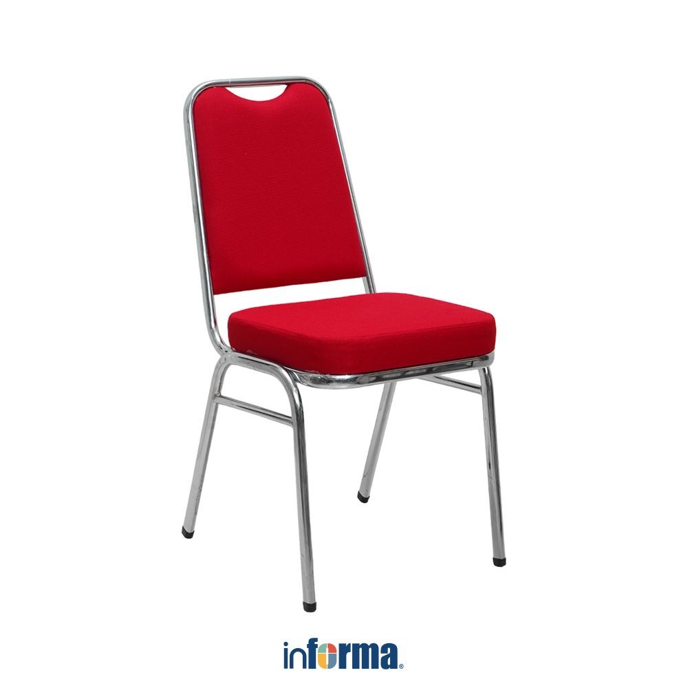 MERAH Informa Lion Fabric Banquet Chair - Red Multipurpose Seating ...