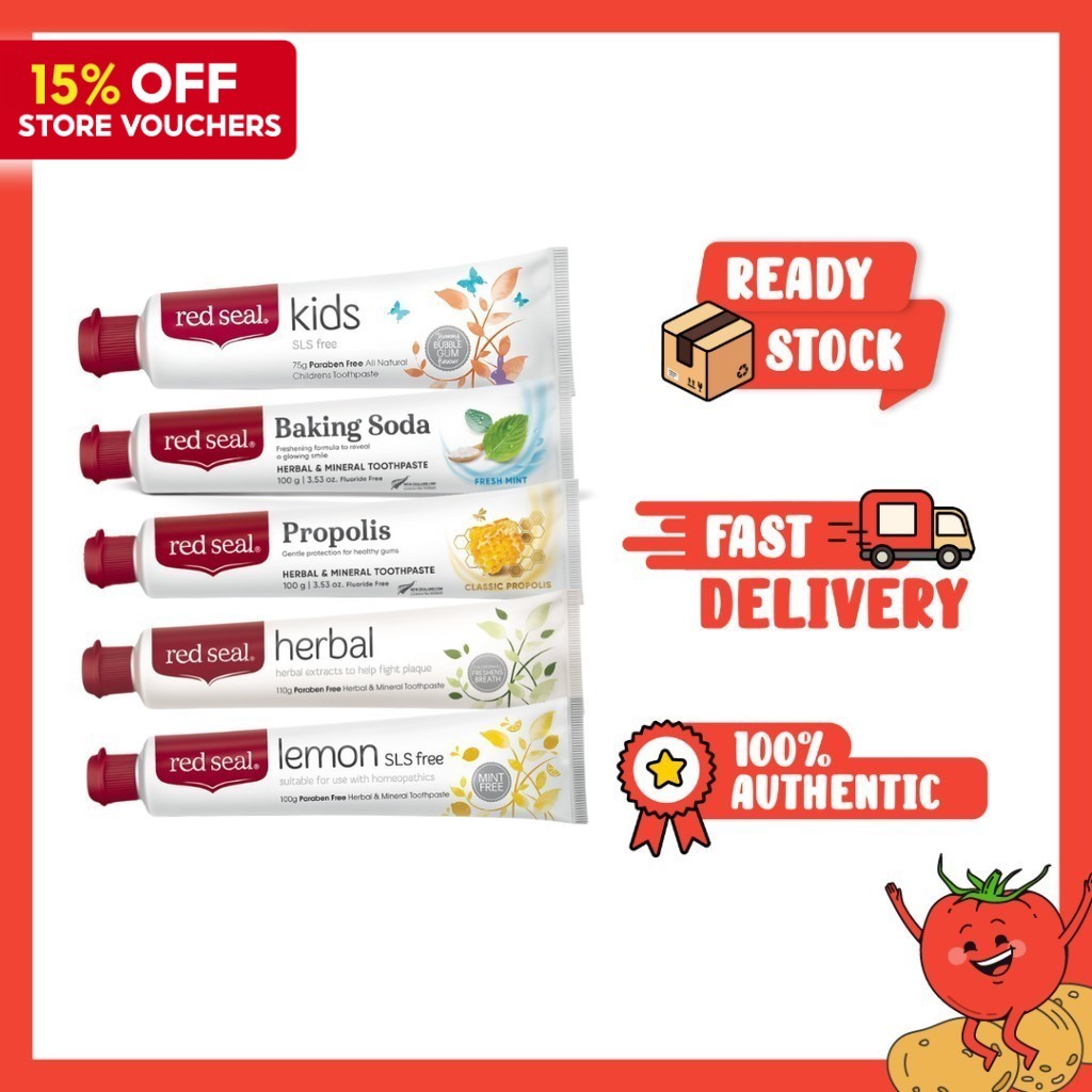 Red Seal Toothpaste (Kids / Baking Soda / Propolis /Herbal / Lemon ...