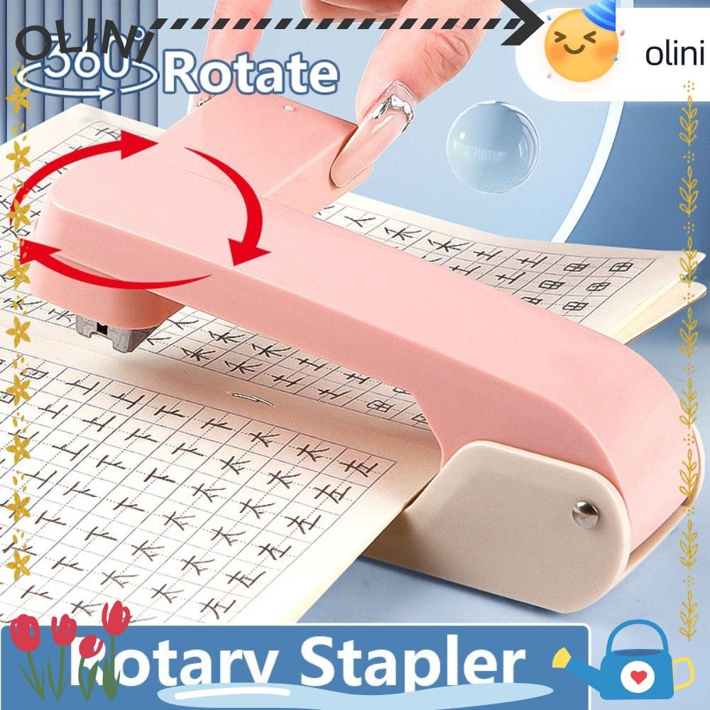 OLINI Stapler, Use 24/6 Staples 360 Degree Rotary Long Stapler, Multi ...