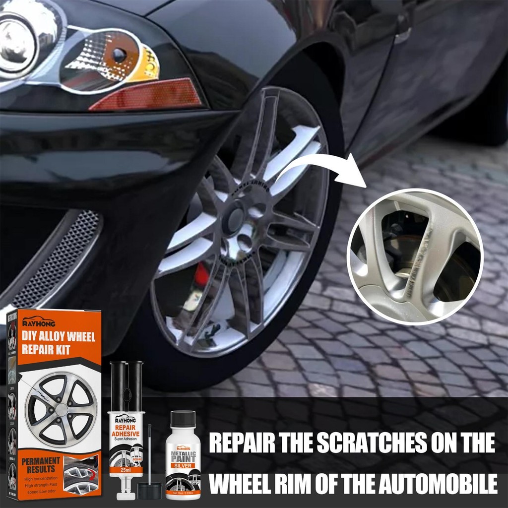 Alloy Wheel Scratch Repair Kit Automobile Dent Remover Quick Fix Paint ...